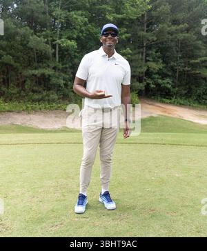 Anfernee "Penny" Hardaway attends the Steve Harvey Golf Classic at ...