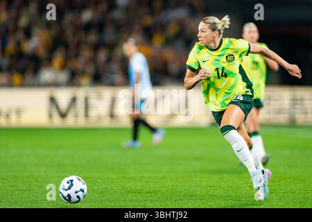 Alanna Kennedy of the Matildas is seen is seen during a training ...