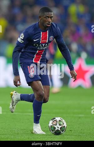 PSG’s Ousmane Dembele during the 2025-26 French soccer League One game ...