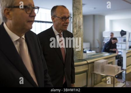German Chancellor Friedrich Merz attends a cabinet meeting at the ...