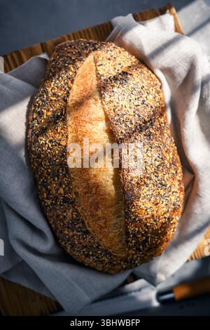 Different bread on table close-up Stock Photo - Alamy