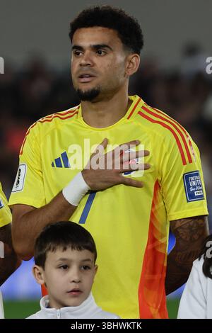 Colombia forward Luis Díaz before an international friendly soccer game ...