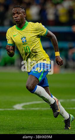 Vinicius Junior (Brazil) Looks on during the Brazil training session at ...