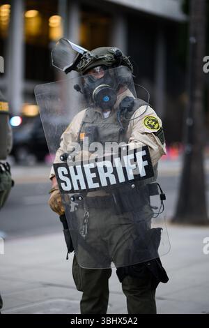 Protest at LA City Hall during the Covid-19 crisis on 5/1/2020. Los ...