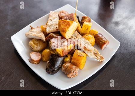 Colombian barbecue, typical food of Colombia- close-up image Stock ...