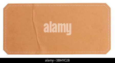Orange rectangular paper sticker label isolated on white Stock Photo ...