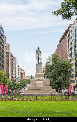 Statue of David Farragut, Farragut Square, Washington, D.C., USA Stock ...
