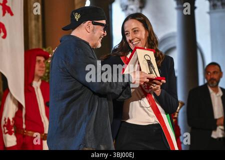 THE MAYOR OF THE CITY OF FLORENCE SARA FUNARO during Olympic Torch ...