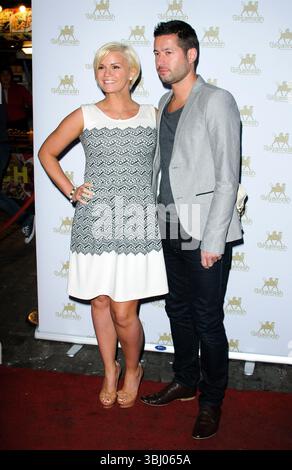 Kerry Katona and Steve Alce at launch of Amy Childs' SS12 Clothing ...