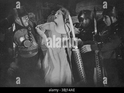 Actress Brigitte Helm in a scene from the movie Metropolis, Germany ...