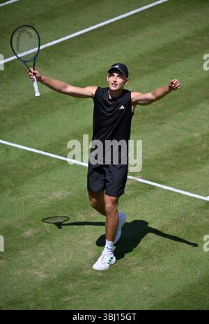 Justin Engel (GER) jubelt ueber Matchgewinn, Jubel, Freude, Emotion ...