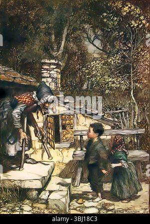 Hansel and Gretel. Illustration of Hansel and Gretel, a well-known ...