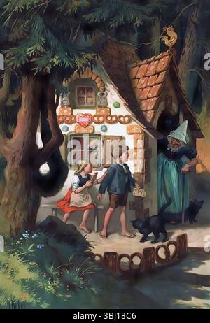 Hansel and Gretel. Illustration of Hansel and Gretel, a well-known ...