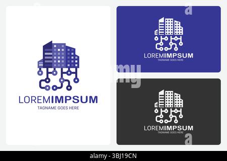 Smart urban high tech systems onboarding mobile app page screen Stock ...