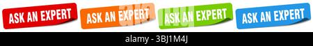 expert sticker. expert sticker set isolated on white background Stock ...