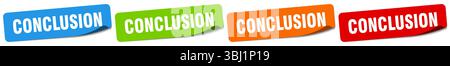 conclusion sticker. conclusion rectangular label isolated on white ...