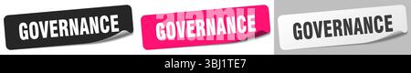 governance sticker. governance sticker set isolated on white background ...