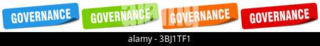 governance sticker. governance sticker set isolated on white background ...