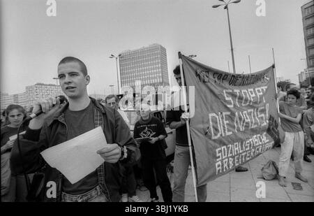 Germany, Berlin, 21 May 1992, Republican Party (REP) election rally in ...
