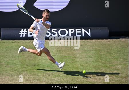 Corentin Moutet (FRA) Aktion Tennis Herren BOSS Open ATP 250 Stuttgart ...