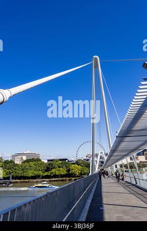 Detail of the Neville Bonner Bridge, a pedestrian bridge across the ...