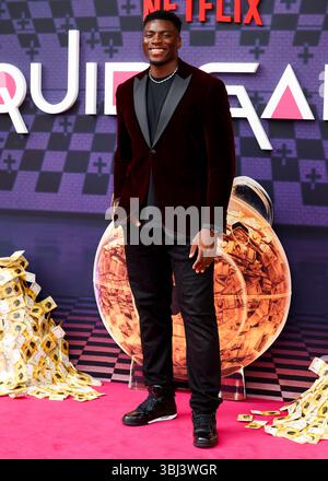 Jesse Chuku attends the Squid Game: Season 3 UK Premiere at the ...