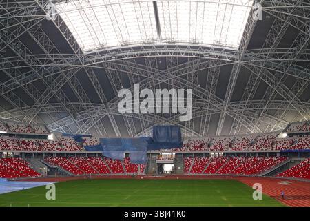 A picture of the 55,000-seat Singapore National Stadium at the ...
