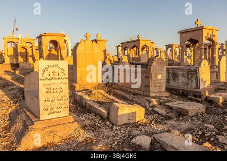 ALQOSH, IRAQ - SEPTEMBER 28, 2022: Christian decorations in Alqosh ...
