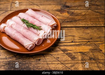 Italian sausage Prosciutto cotto ham appetizer Stock Photo - Alamy