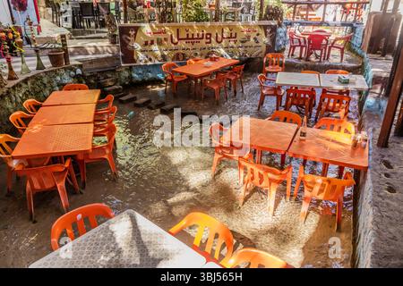 AMEDI, IRAQ - OCTOBER 2, 2022: Cafe in Sulav recreation area near Amedi ...