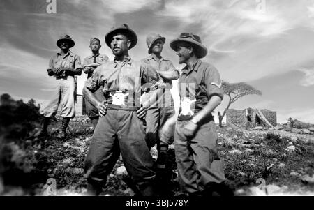 Pith-helmeted soldiers of the Italian desert army in Egypt during world ...