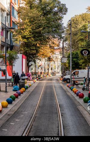 Kadıköy historic retro tram, Istanbul, Turkey Stock Photo - Alamy