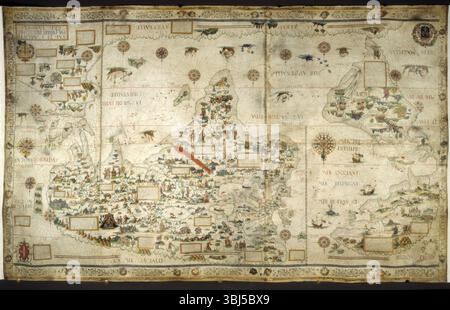 Map of the World 1550 Stock Photo - Alamy