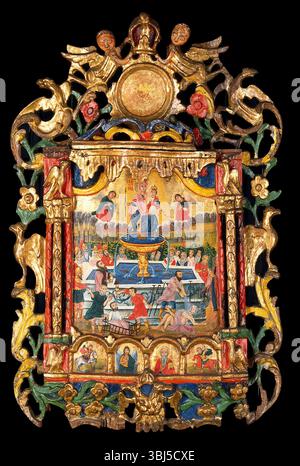 The fountain of life. The coronation of the Virgin Stock Photo - Alamy