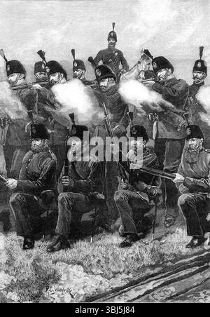 British Army volunteer soldier camp, Tents in field, Victorian military history, Vintage ...