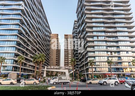 ERBIL, IRAQ - OCTOBER 8, 2022: Wavey Avenue Towers building complex in ...
