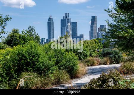 Views of Nine Elms high rise buildings from Battersea Power Station in ...