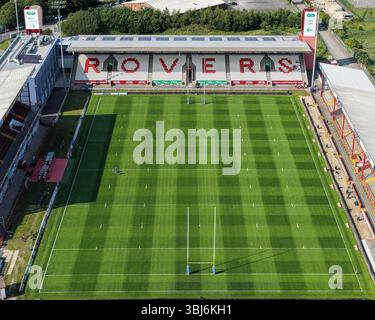 An general aerial view of the Sewell Group Craven Park during the ...