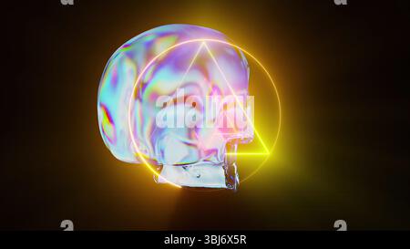 Skull with magic sign. Computer generated 3d render Stock Photo - Alamy