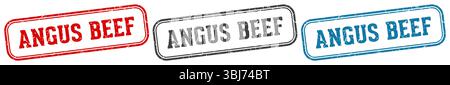 angus beef stamp. angus beef stamp set on white background Stock Vector ...