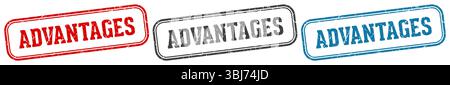 advantages stamp. advantages stamp set on white background Stock Vector ...