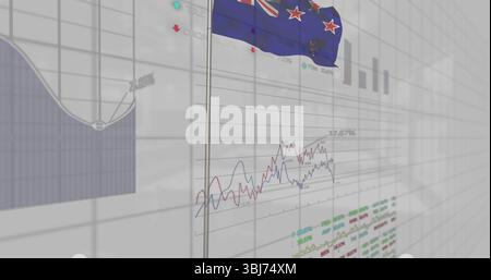 Virtual financial graph on flag of Germany. Forex and investment ...
