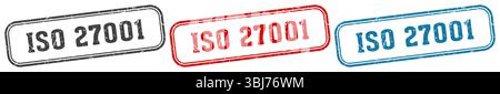 iso 27001 stamp. iso 27001 stamp set on white background Stock Vector ...