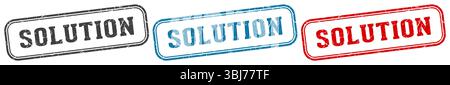 solution stamp. solution rectangular stamp isolated on white background Stock Vector Image & Art ...