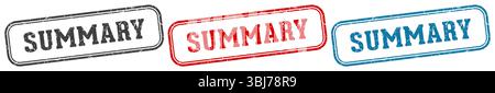 summary stamp. summary stamp set on white background Stock Vector Image ...