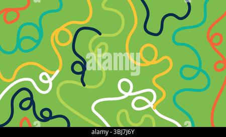 Orange squiggle tangle background Stock Vector Image & Art - Alamy