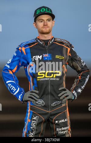 Brady Kurtz of Australia during the 2025 DeWALT FIM Speedway Grand Prix ...