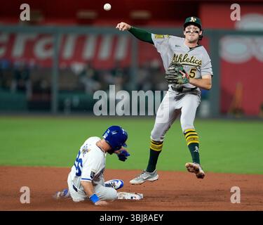 Kansas City Royals John Rave runs after hitting his second home run, in ...