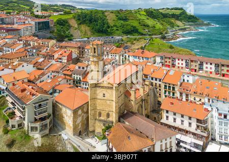 Aerial view of the Getaria town, Basque Country, North of Spain Stock ...