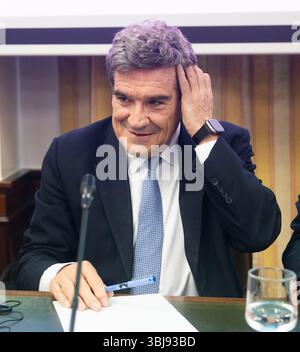 Bank of Spain Governor José Luis Escrivá speaks at the Bloomberg forum ...